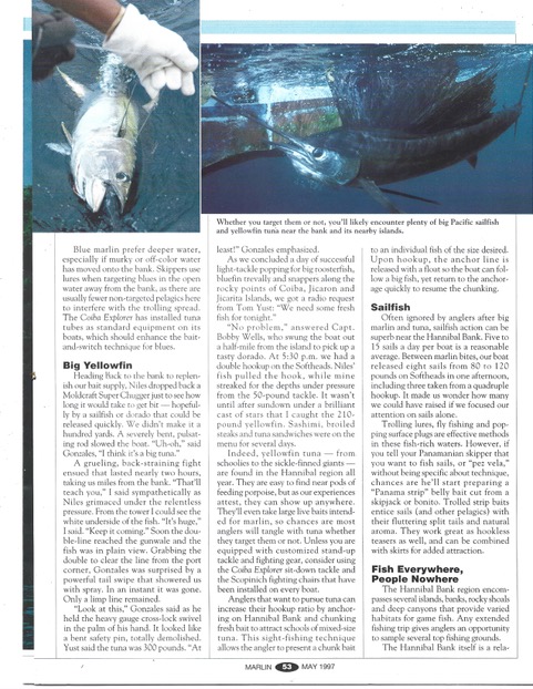 Marlin Magazine~Bank on Panama May 1997 • Sport Fishing Panama
